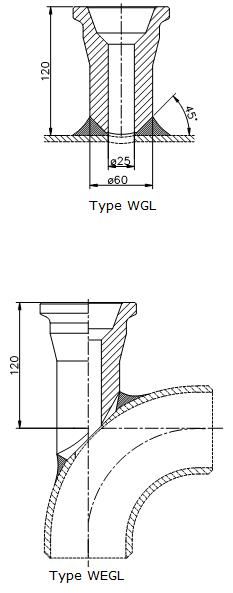 EMCO Welding Hub for Clamp Connector Type WGL and WEGL